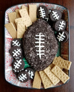 Football Cookies and Cream Cheese Ball - Cooking With Carlee