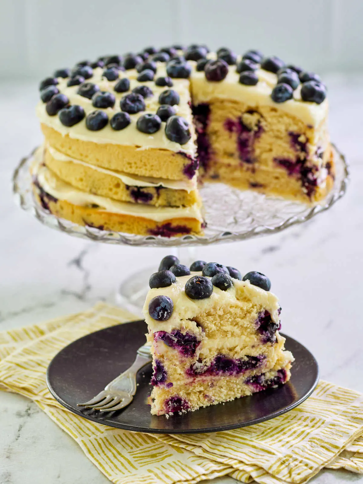 Lemon Blueberry Layer Cake - Cooking With Carlee