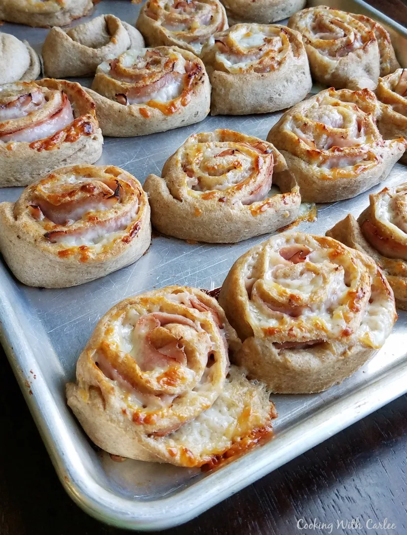 Ham and Cheese Rolls with Honey Mustard Dipping Sauce - Cooking With Carlee