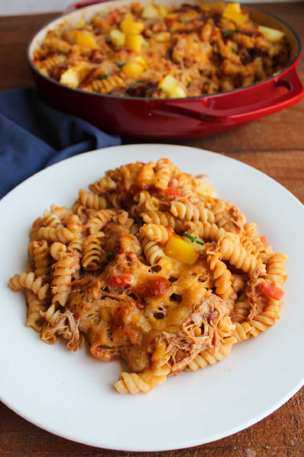 Creamy BBQ Pulled Pork Pasta - Cooking With Carlee