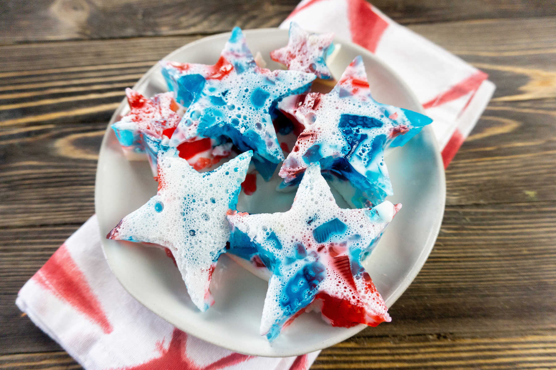Red White and Blue Stained Glass Jello - Cooking With Carlee