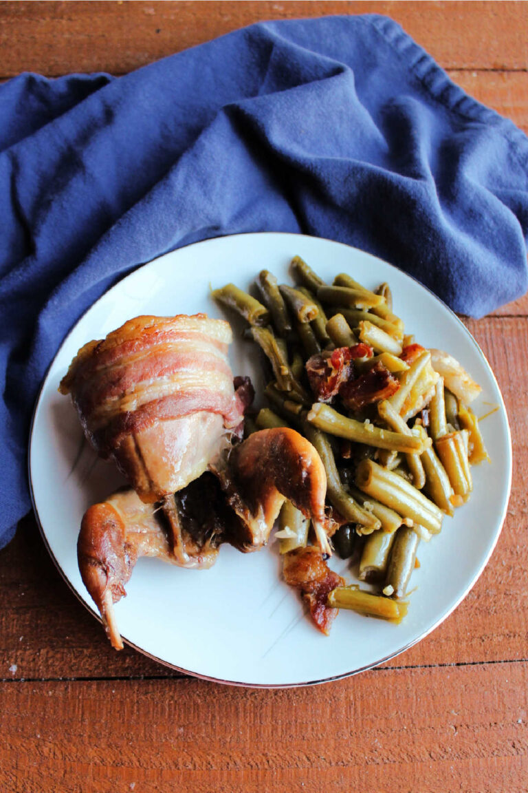 Roasted Bacon Wrapped Quail - Cooking With Carlee