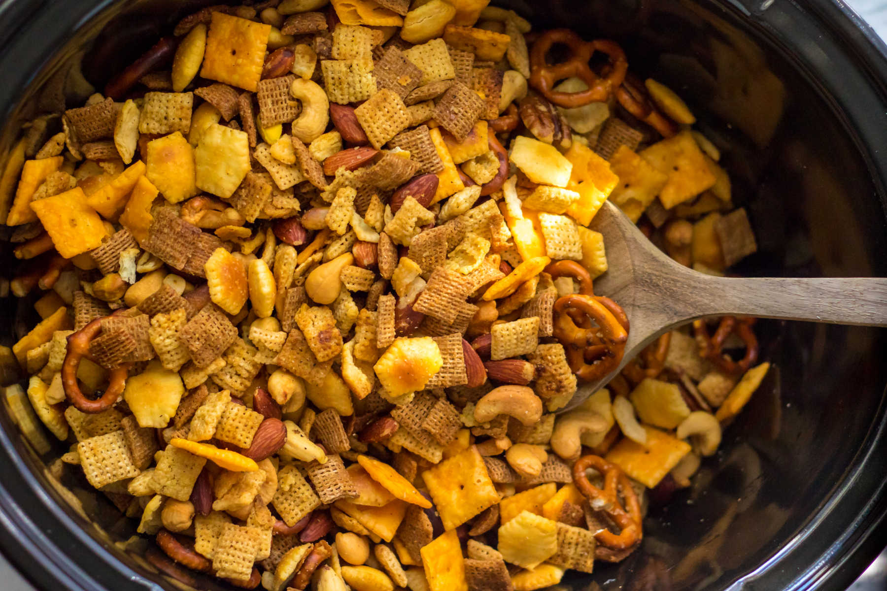 Crockpot Chex Mix - Cooking With Carlee