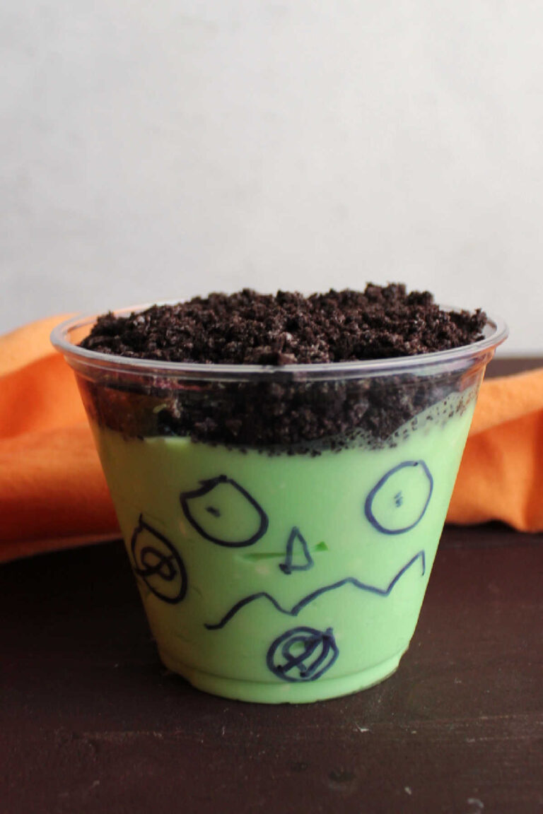 Frankenstein Pudding Cups - Cooking With Carlee