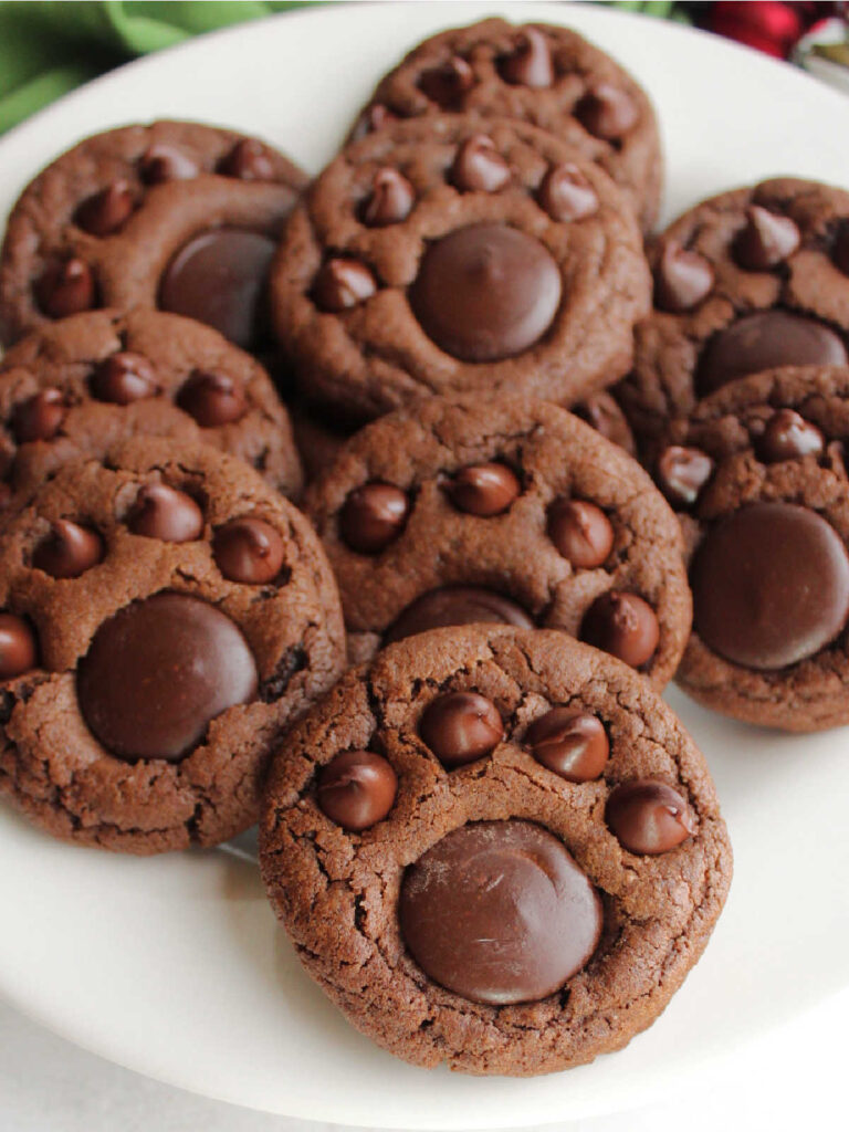Double Chocolate Paw Print Cookies - Cooking With Carlee
