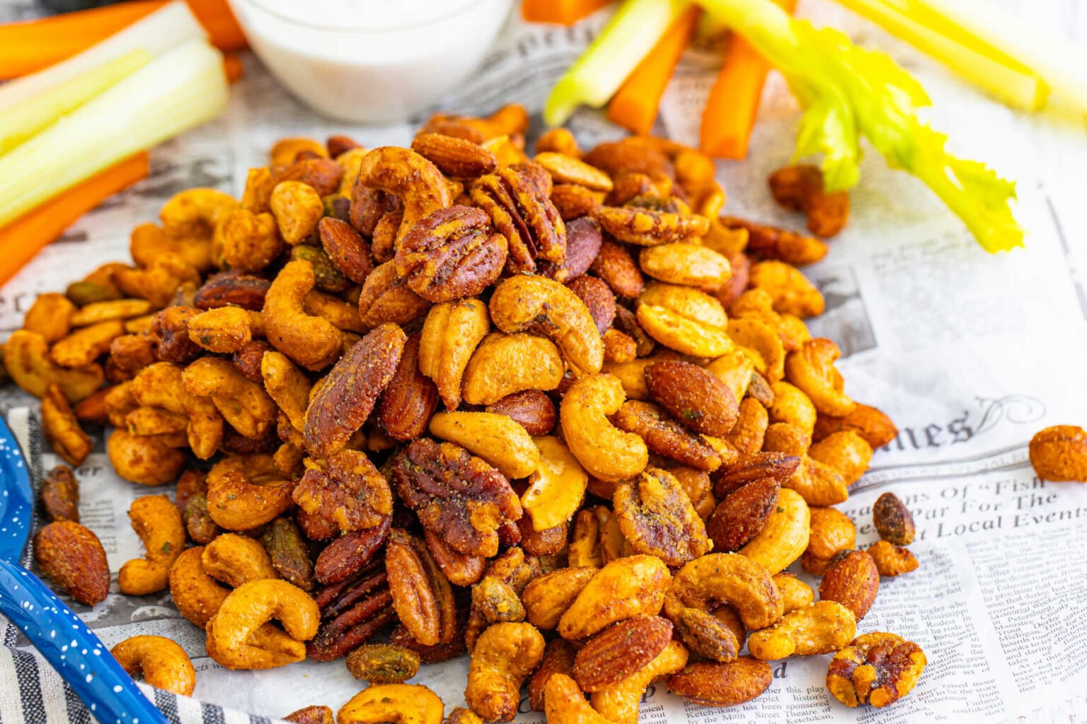 Buffalo Ranch Spiced Nuts - Cooking With Carlee