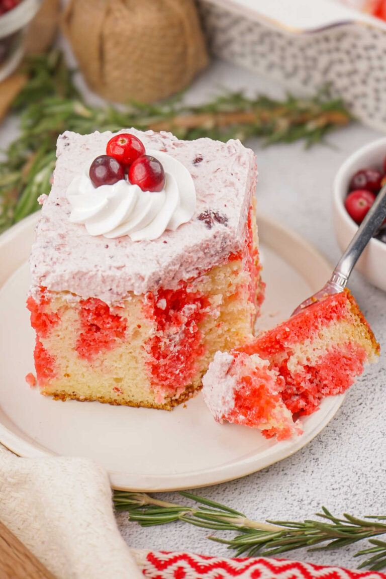 Cranberry Poke Cake - Cooking With Carlee