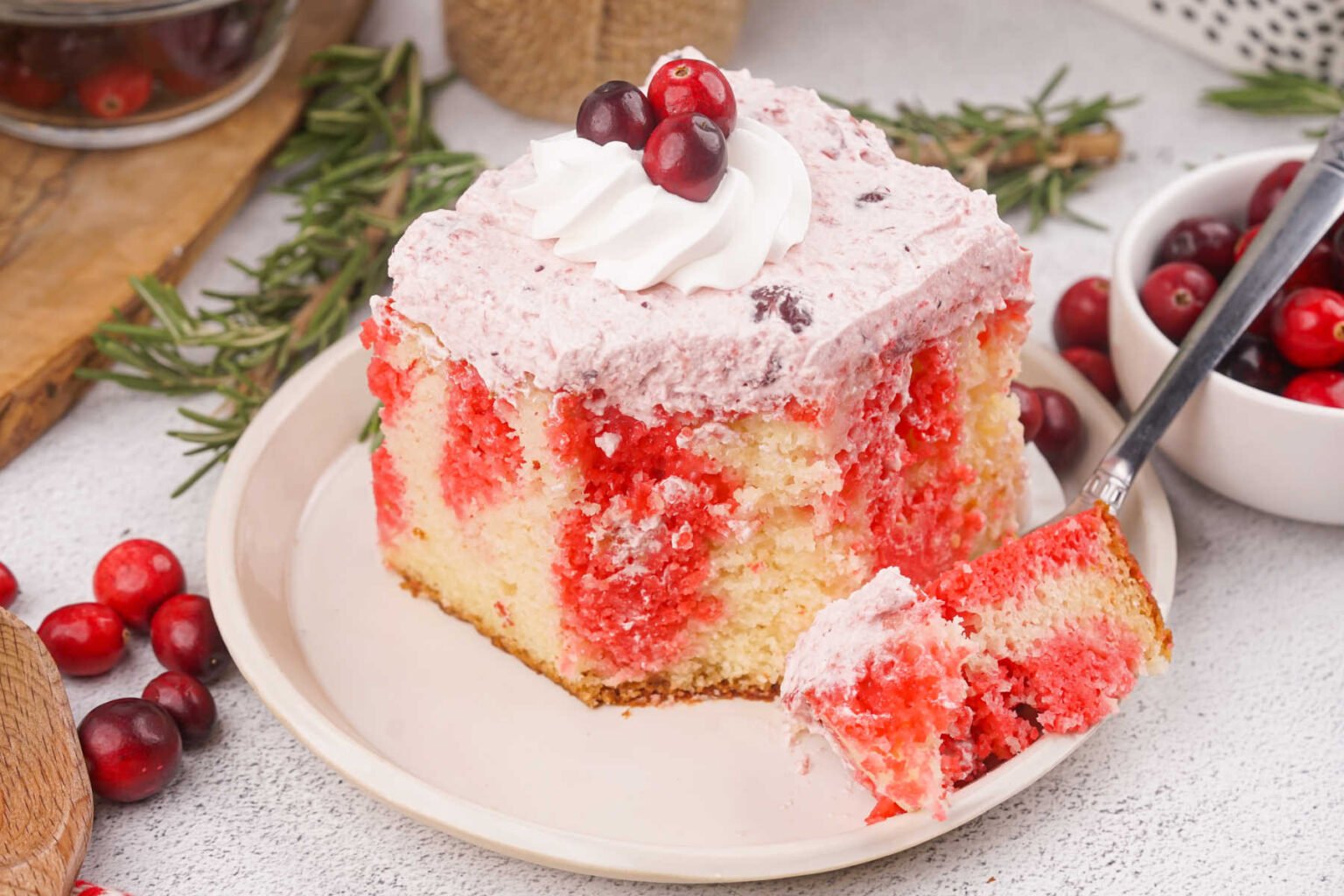 Cranberry Poke Cake - Cooking With Carlee