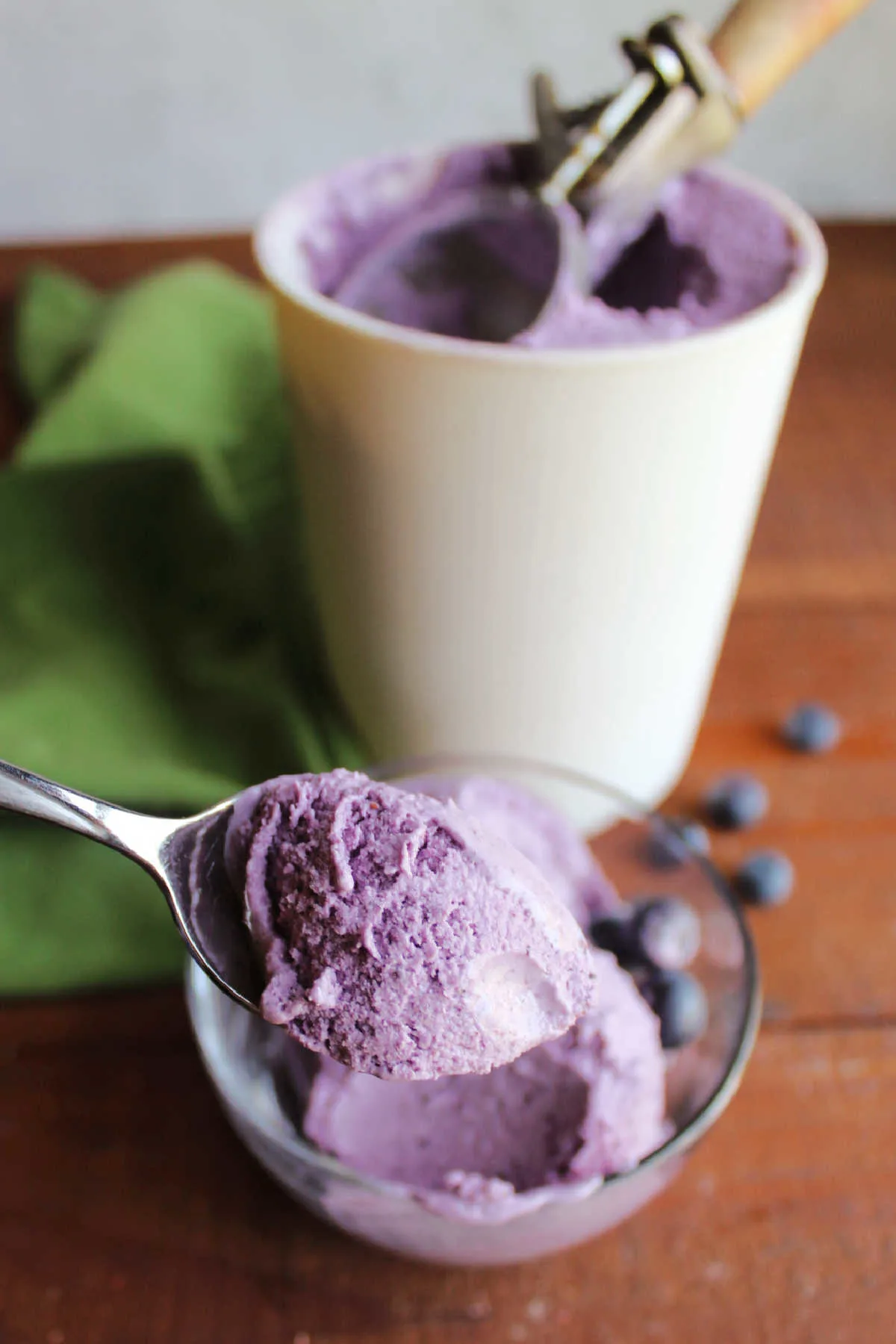 Homemade Blueberry Ice Cream - Cooking With Carlee