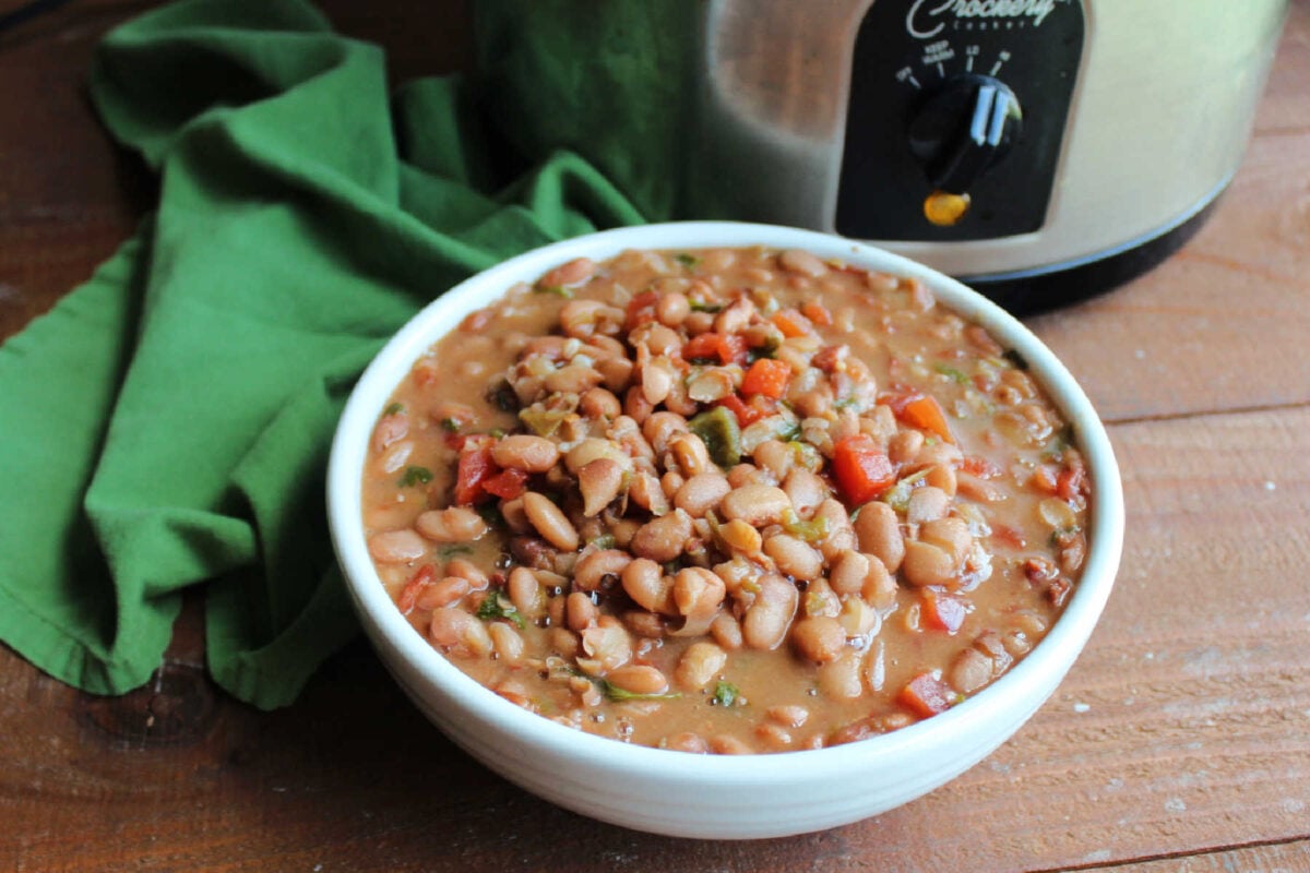 Crockpot Drunken Beans - Cooking With Carlee