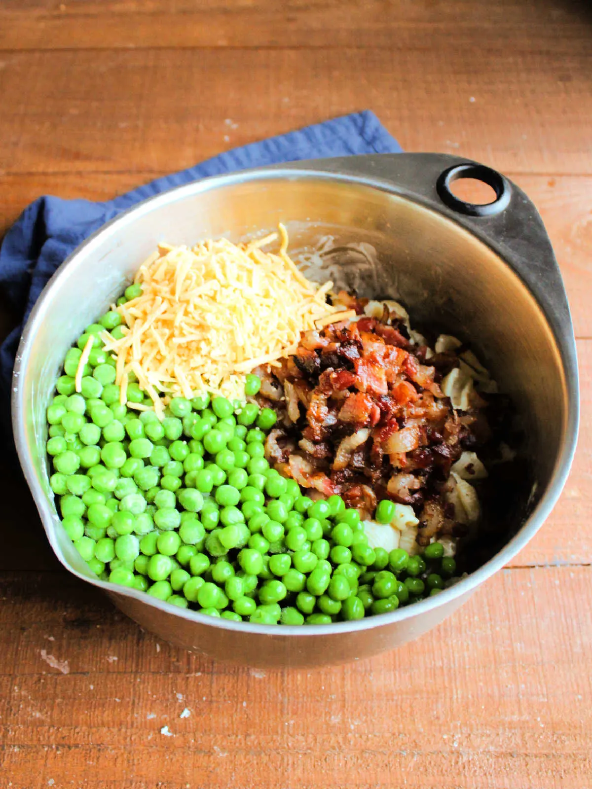 Creamy Pasta Salad with Peas and Bacon - Cooking With Carlee