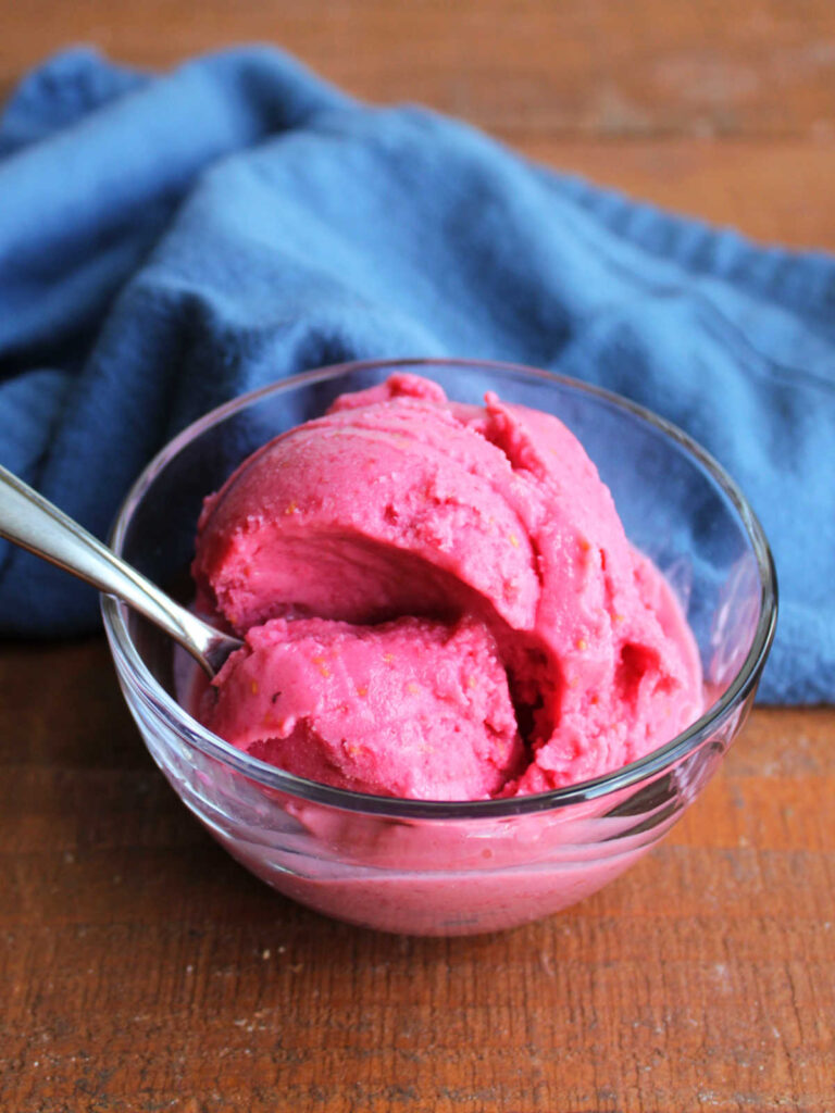 Homemade Raspberry Sherbet - Cooking With Carlee