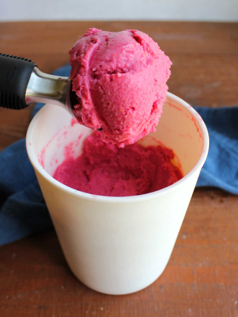 Homemade Raspberry Sherbet - Cooking With Carlee