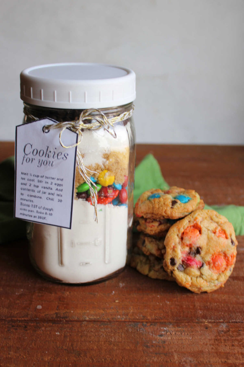 M&M Cookie Mix In A Jar - Cooking With Carlee